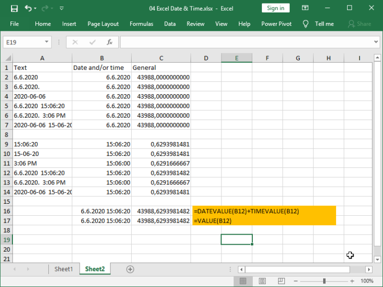 Date and Time in Excel – dailyEXCEL.net