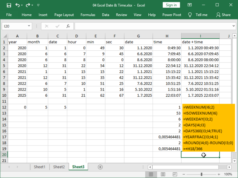 Date and Time in Excel – dailyEXCEL.net