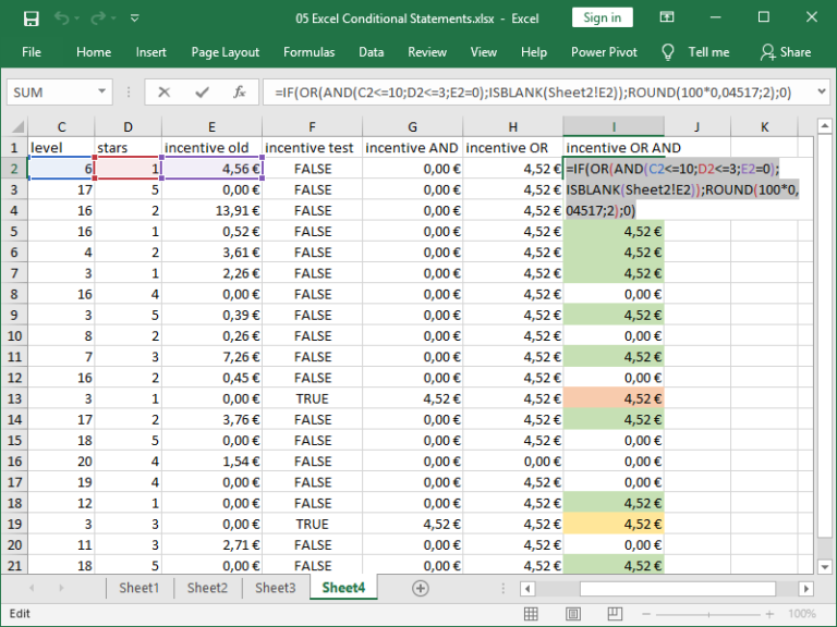 Conditional statements – dailyEXCEL.net