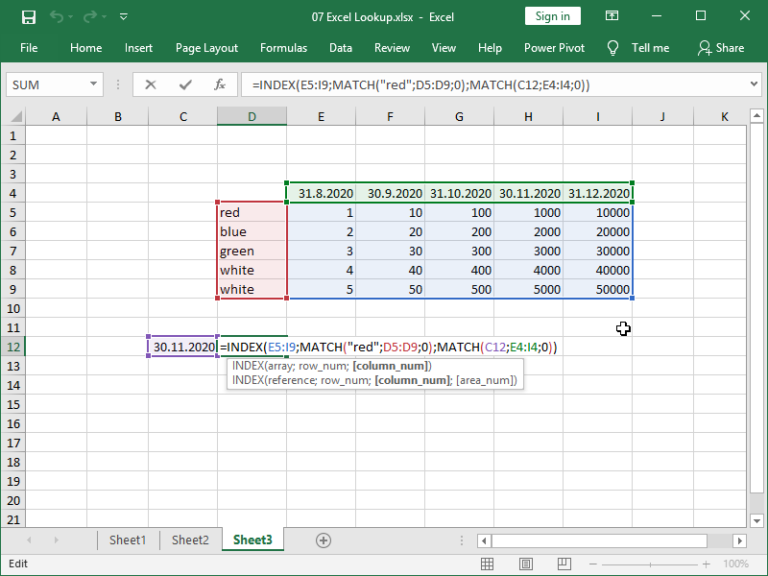 Lookup with unique identifiers – dailyEXCEL.net
