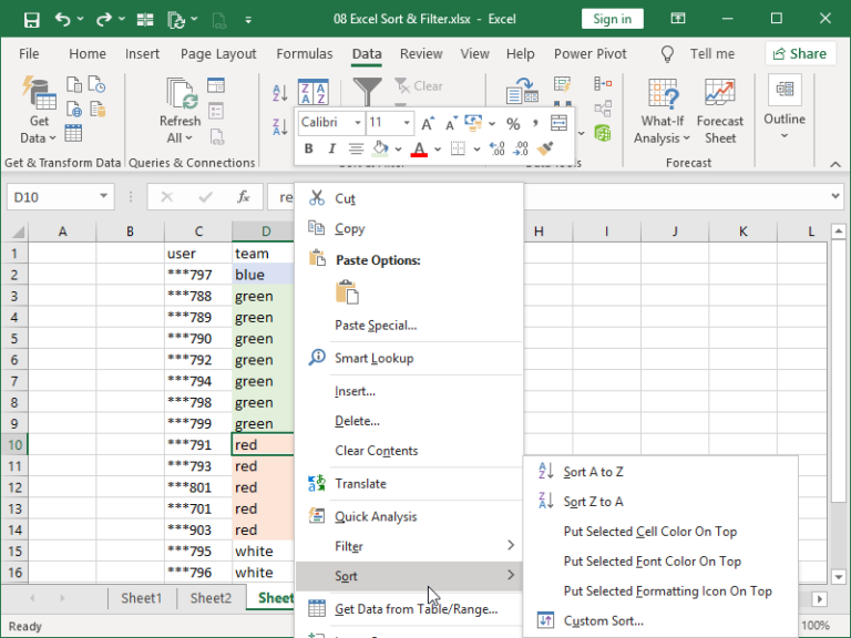 Sort & Filter in Excel – dailyEXCEL.net