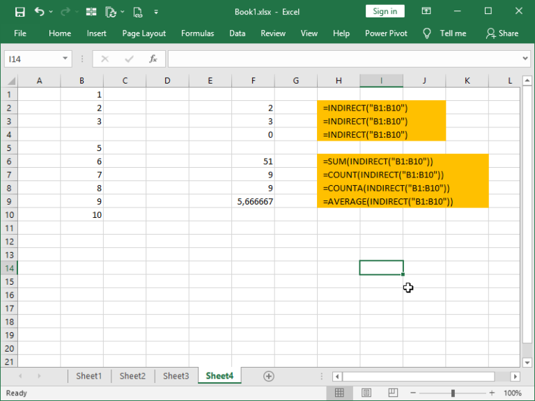 INDIRECT function – dailyEXCEL.net
