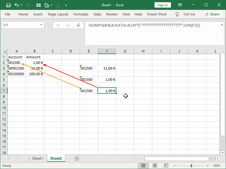 SUMIFS by text string length – dailyEXCEL.net