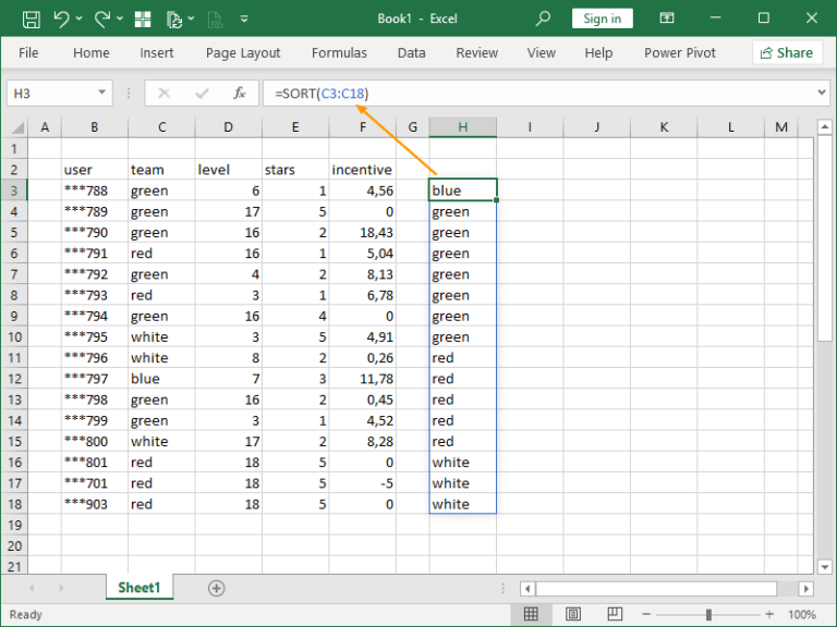 SORT & SORTBY functions – dailyEXCEL.net