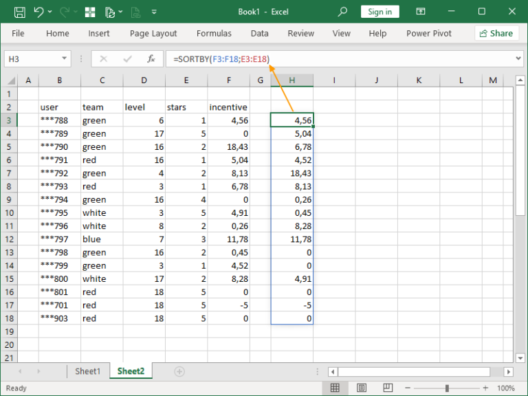 SORT & SORTBY functions – dailyEXCEL.net
