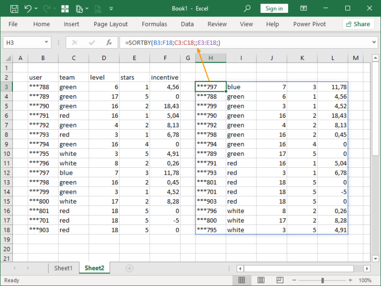 SORT & SORTBY functions – dailyEXCEL.net
