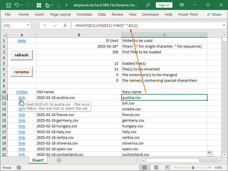 Excel VBA File Renamer for Windows – dailyEXCEL.net